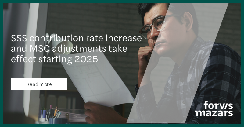 SSS contribution rates increased to 15% starting January 1, 2025 ...