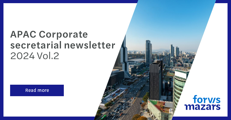 APAC Corporate secretarial newsletter 2024 Vol.2 - Forvis Mazars - Thailand