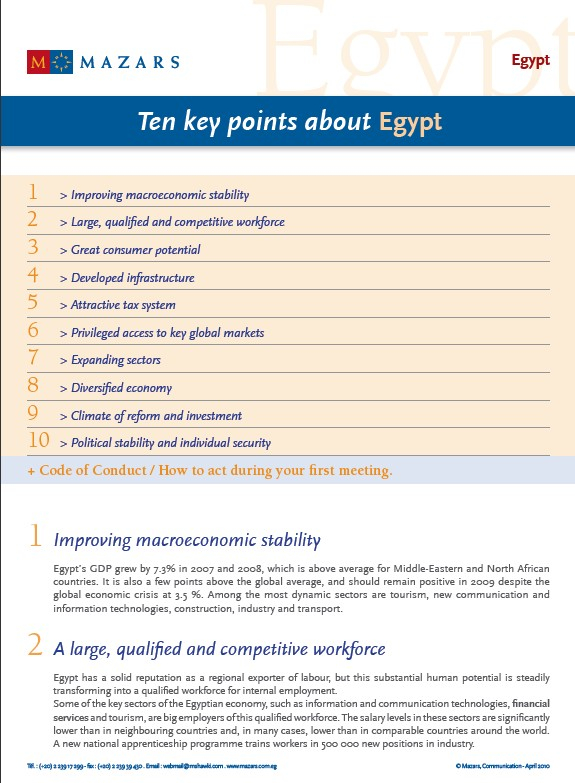 Ten key points to invest in Egypt - Forvis Mazars - Algeria