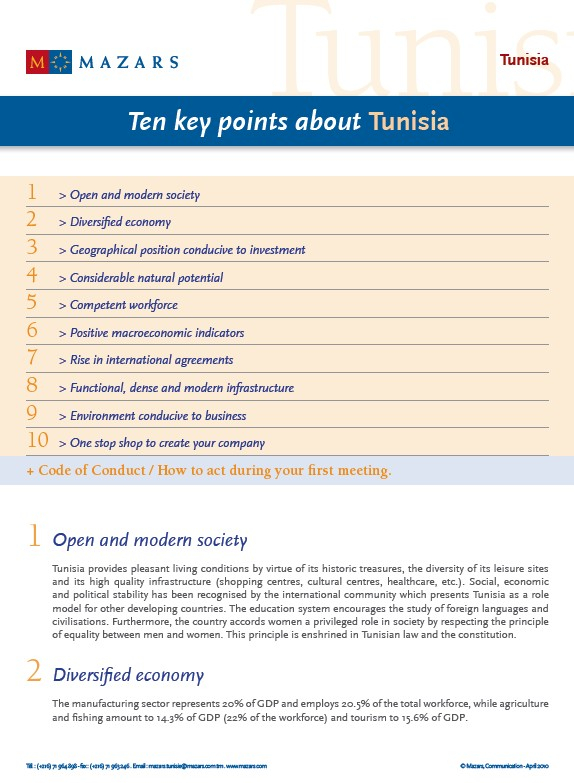 Ten key points to invest in Tunisia - Forvis Mazars - Algeria