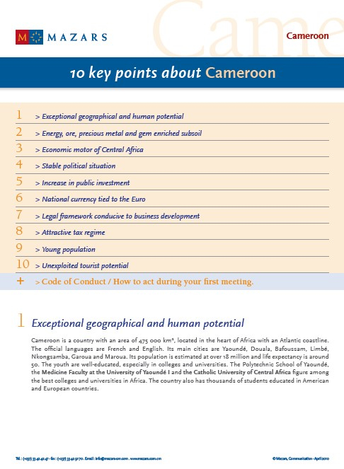 Ten key points about Cameroon - Forvis Mazars - Cameroon